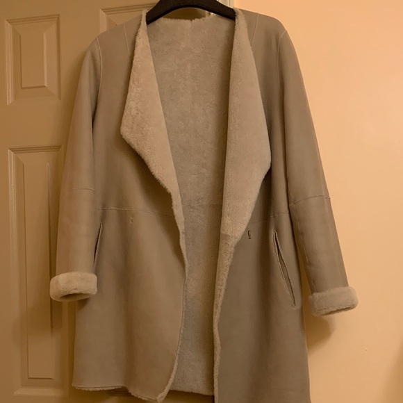Theory | Jackets & Coats | Theory Beige Shearling Jacket | Poshmark